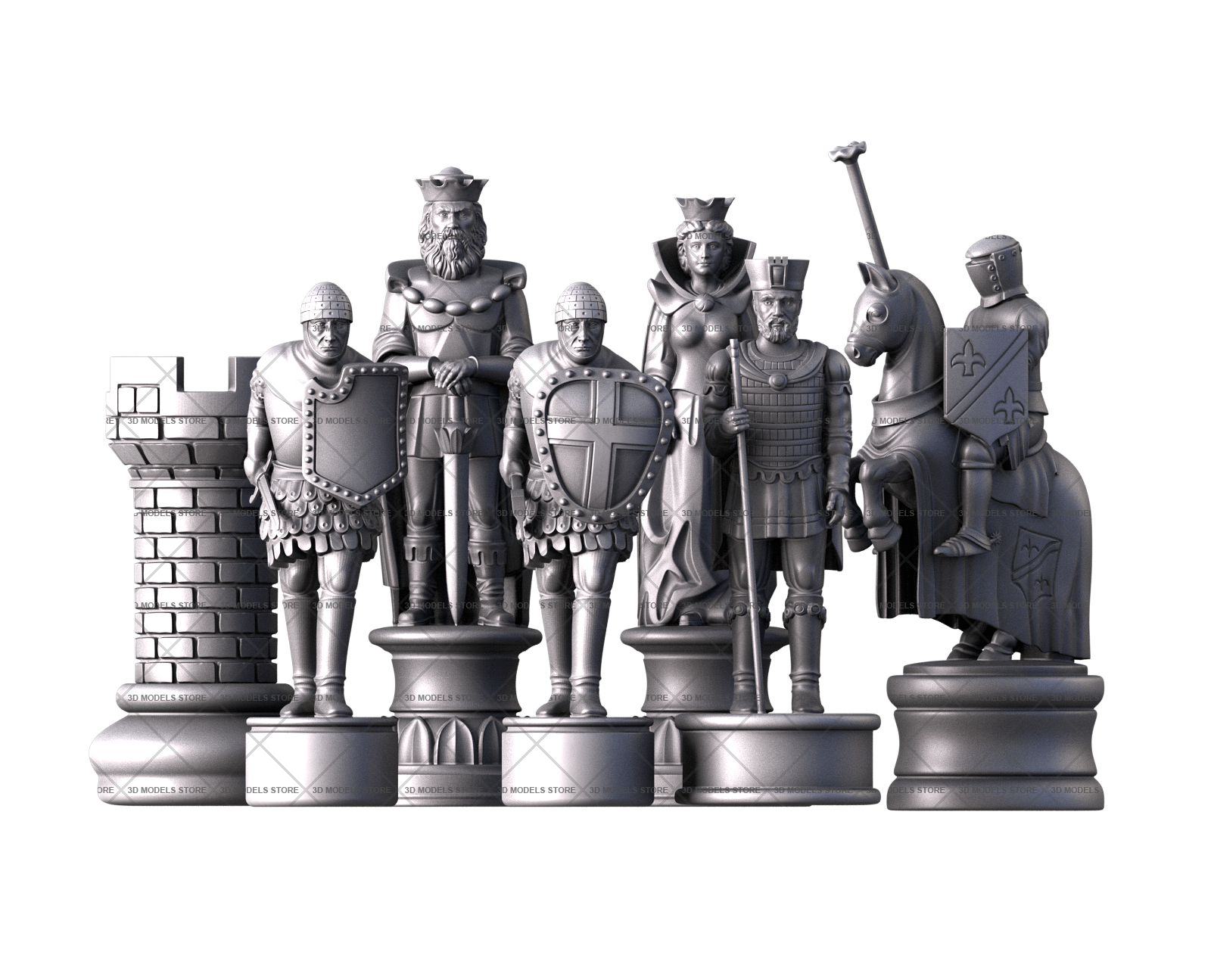 Chess - Knights shm_stl_set_0001